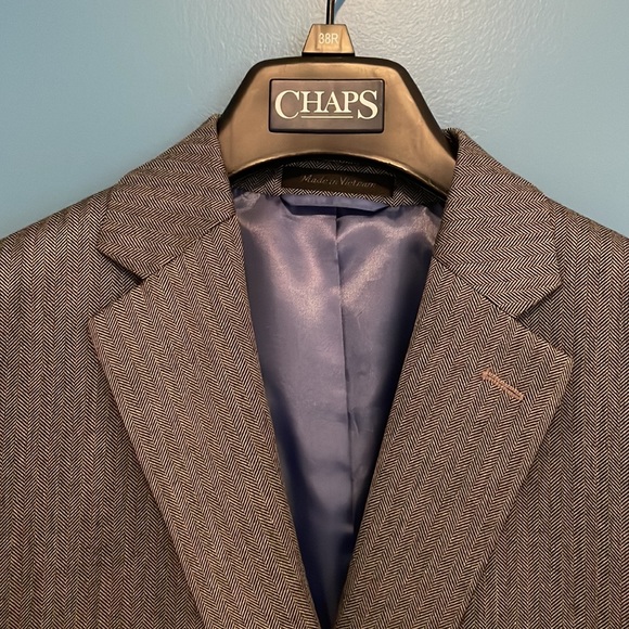 Chaps | Suits & Blazers | Chaps Herringbone Blazer In Grey | Poshmark
